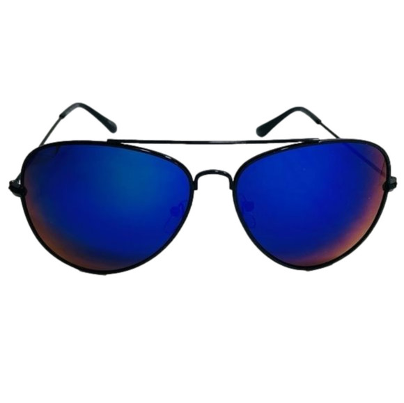Sunglass Sanctuary | Accessories | 606 Blue Mirror Aviator Sunglasses ...